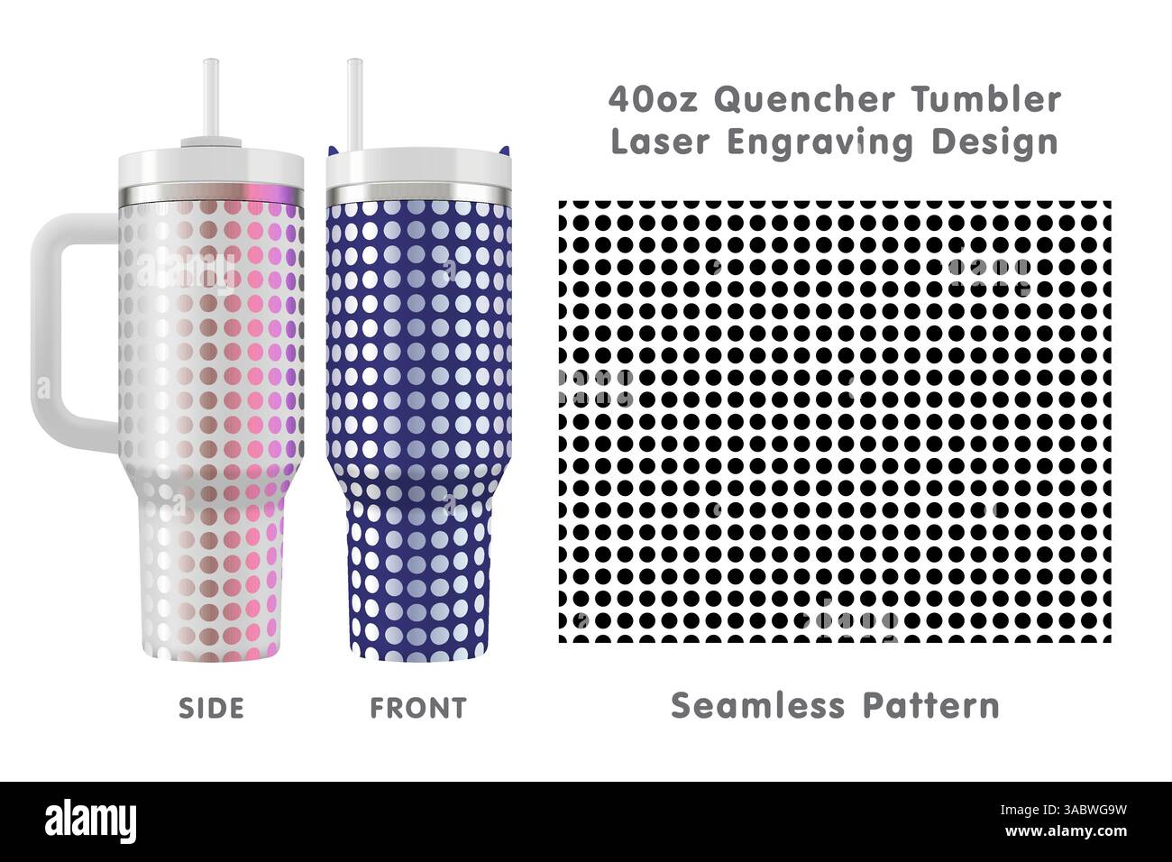 Seamless laser engraving design for 40oz quencher tumbler. Abstract ...