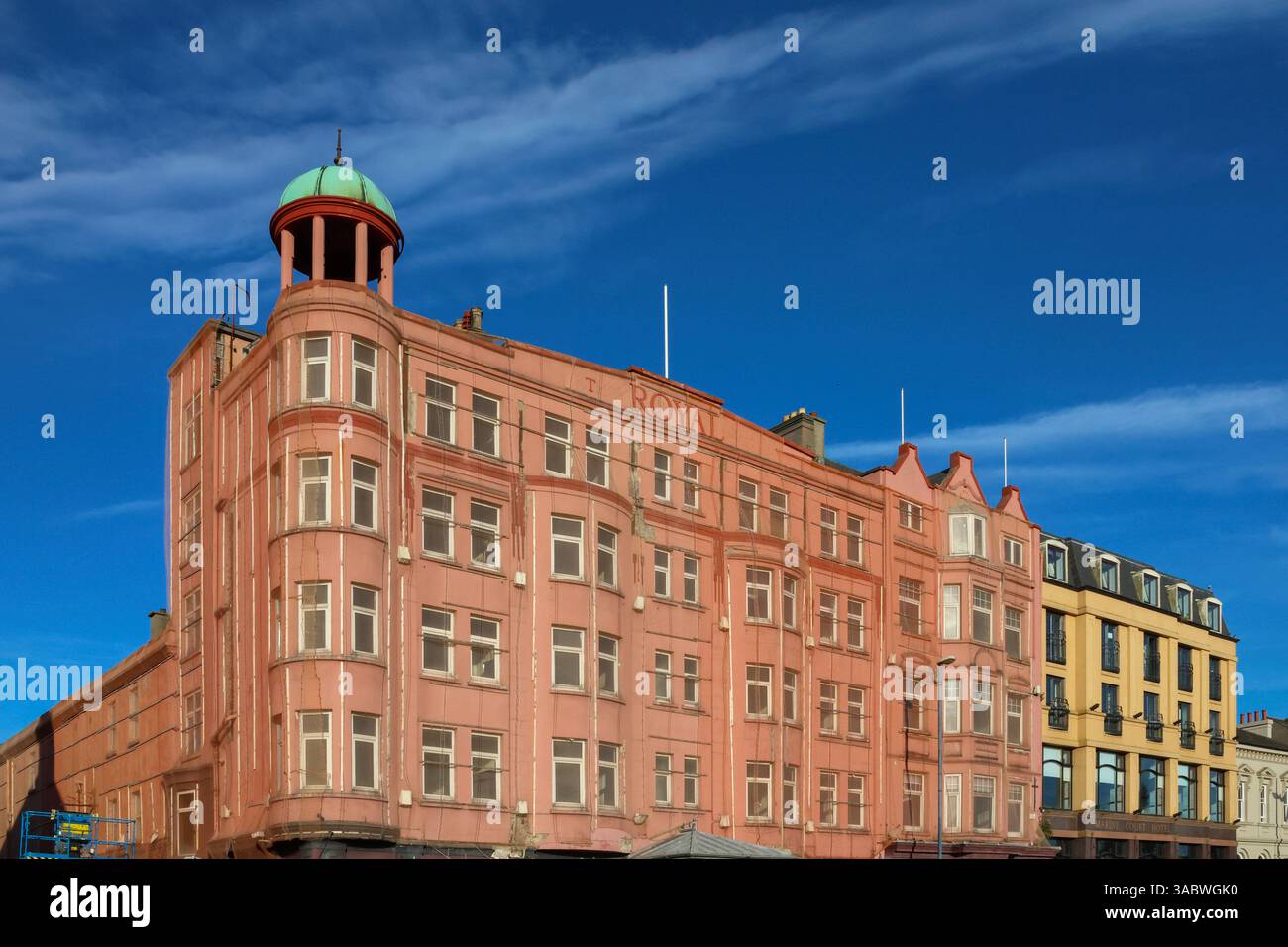Former Royal Hotel Bangor County Down. Derelict empty seafront hotel ...