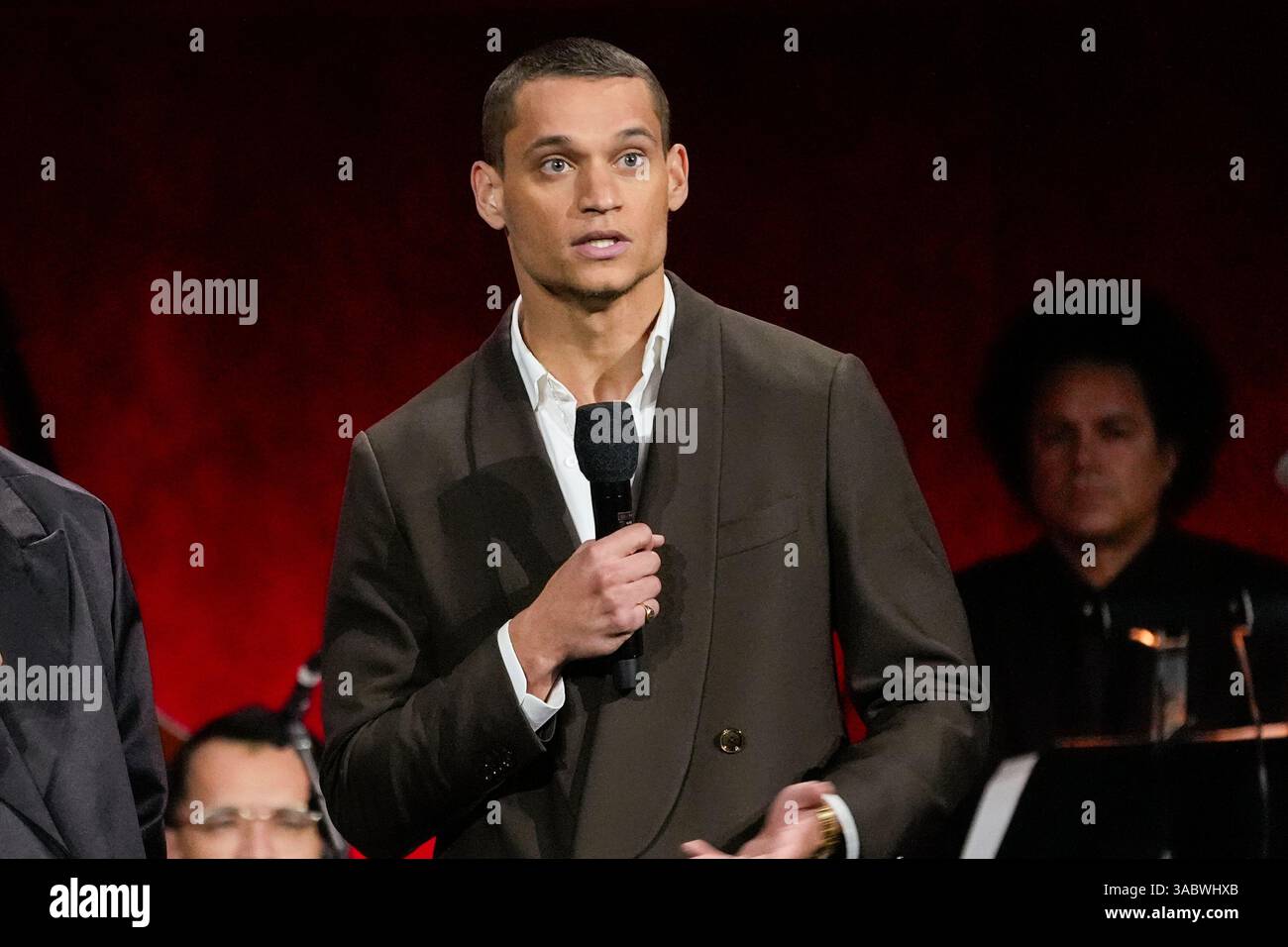 Tyriq Withers, cast member of the upcoming film "Her," speaks during ...