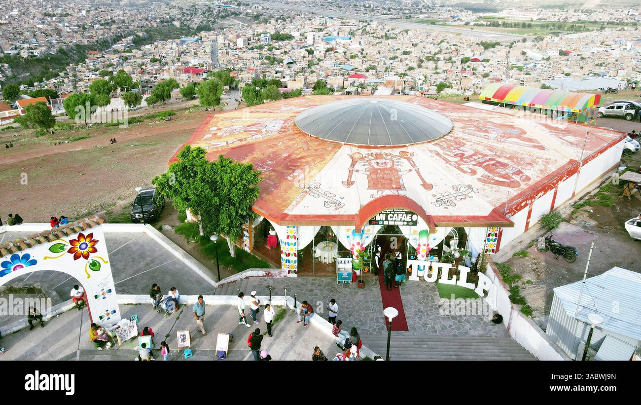 Tourist viewpoint of Acuchimay Hill in Ayacucho, Peru. Mirador ...