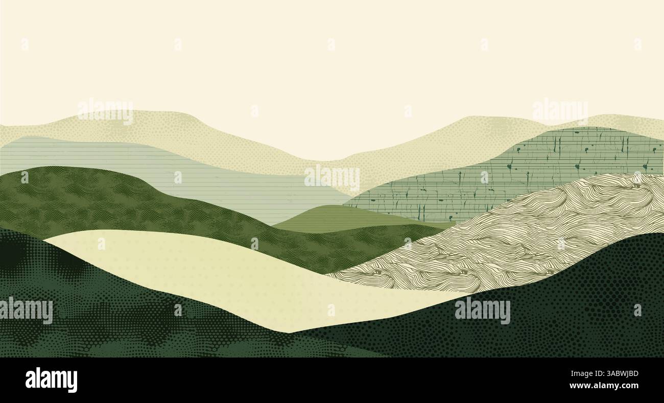 Field collage of farm and agriculture textures with vineyard and nature ...