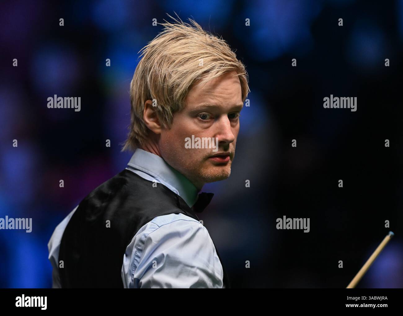 Manchester, UK. 2nd Apr, 2025. Neil Robertson during his Quarter Final ...