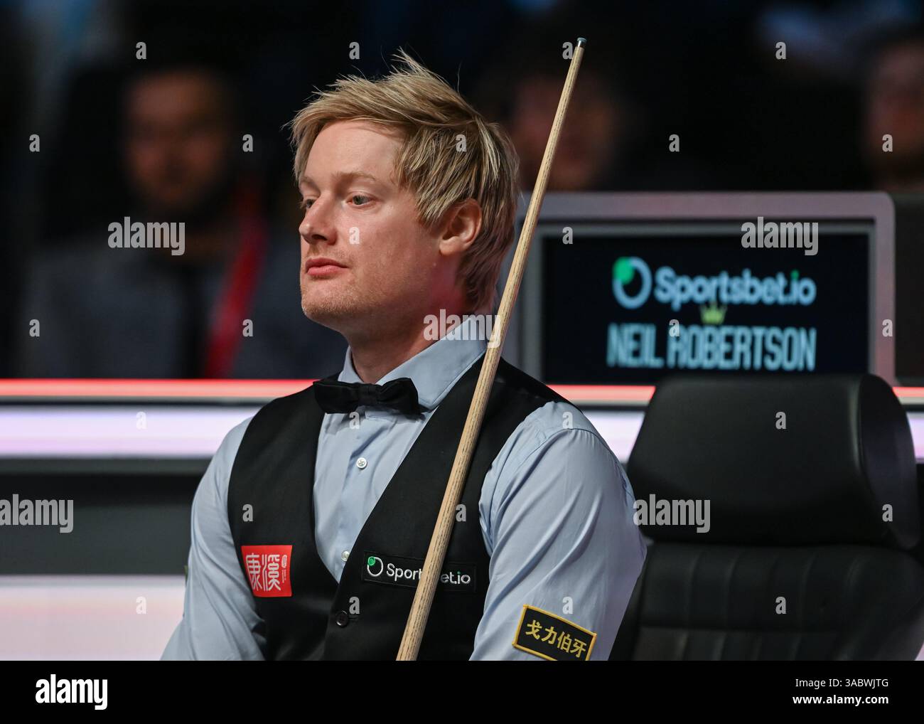 Manchester, UK. 2nd Apr, 2025. Neil Robertson during his Quarter Final ...