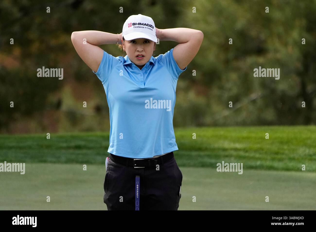 Mao Saigo on the 13th tee during the first round of the LPGA T-Mobile Match Play golf tournament ...