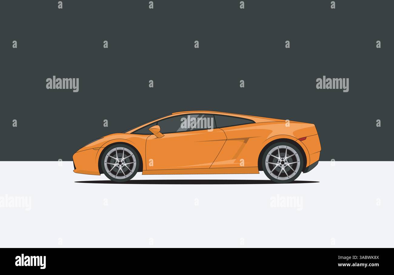 Italy, 2003-2013: Lamborghini Gallardo. Vector illustration Stock ...