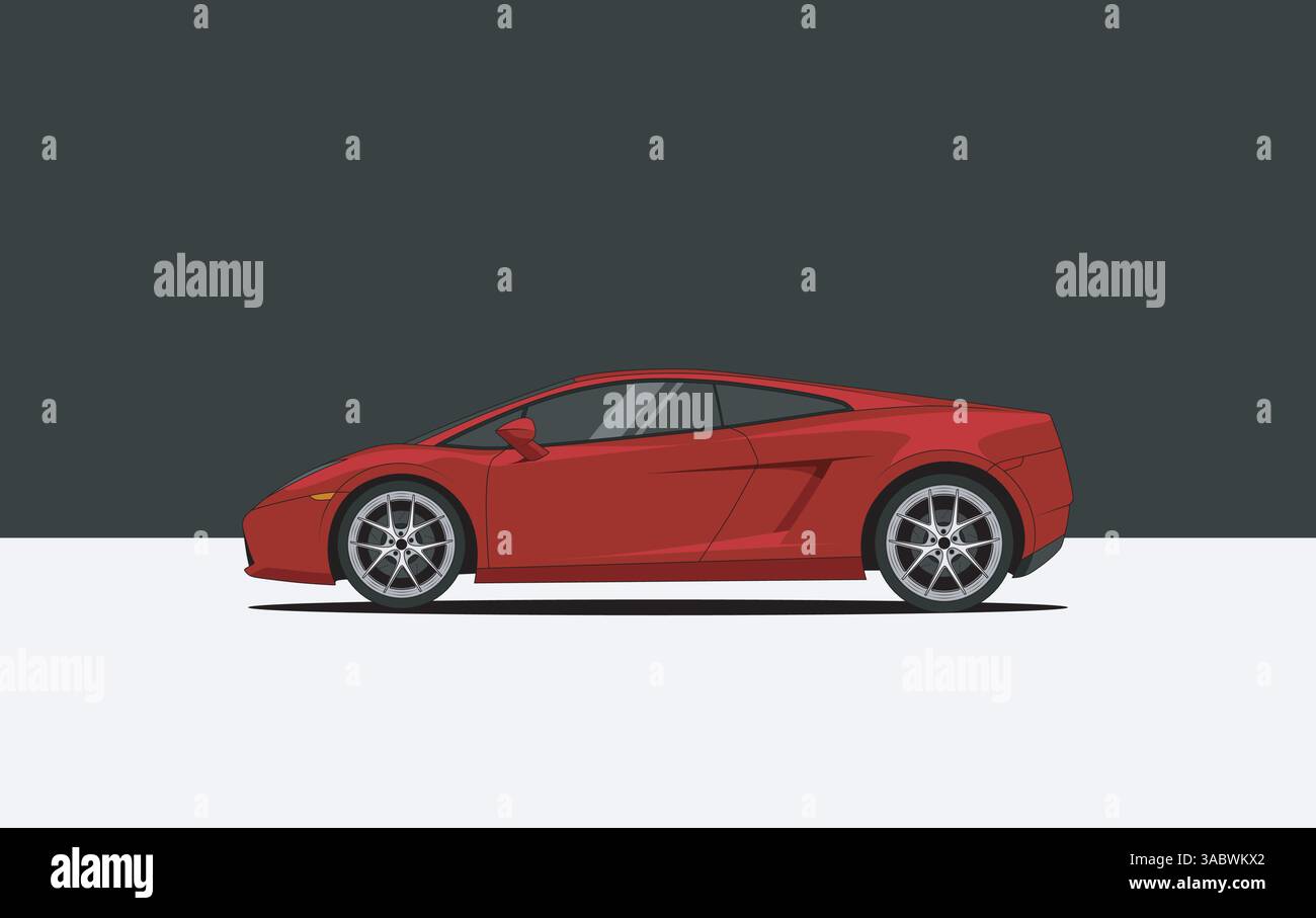 Italy, 2003-2013: Lamborghini Gallardo. Vector illustration Stock ...
