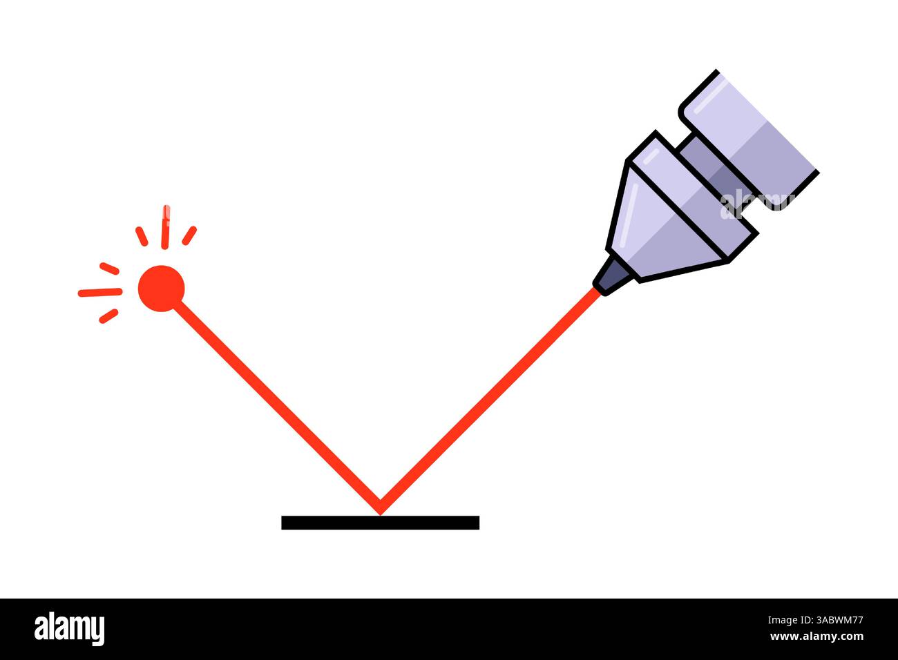 Lazer beam red Stock Vector Images - Alamy