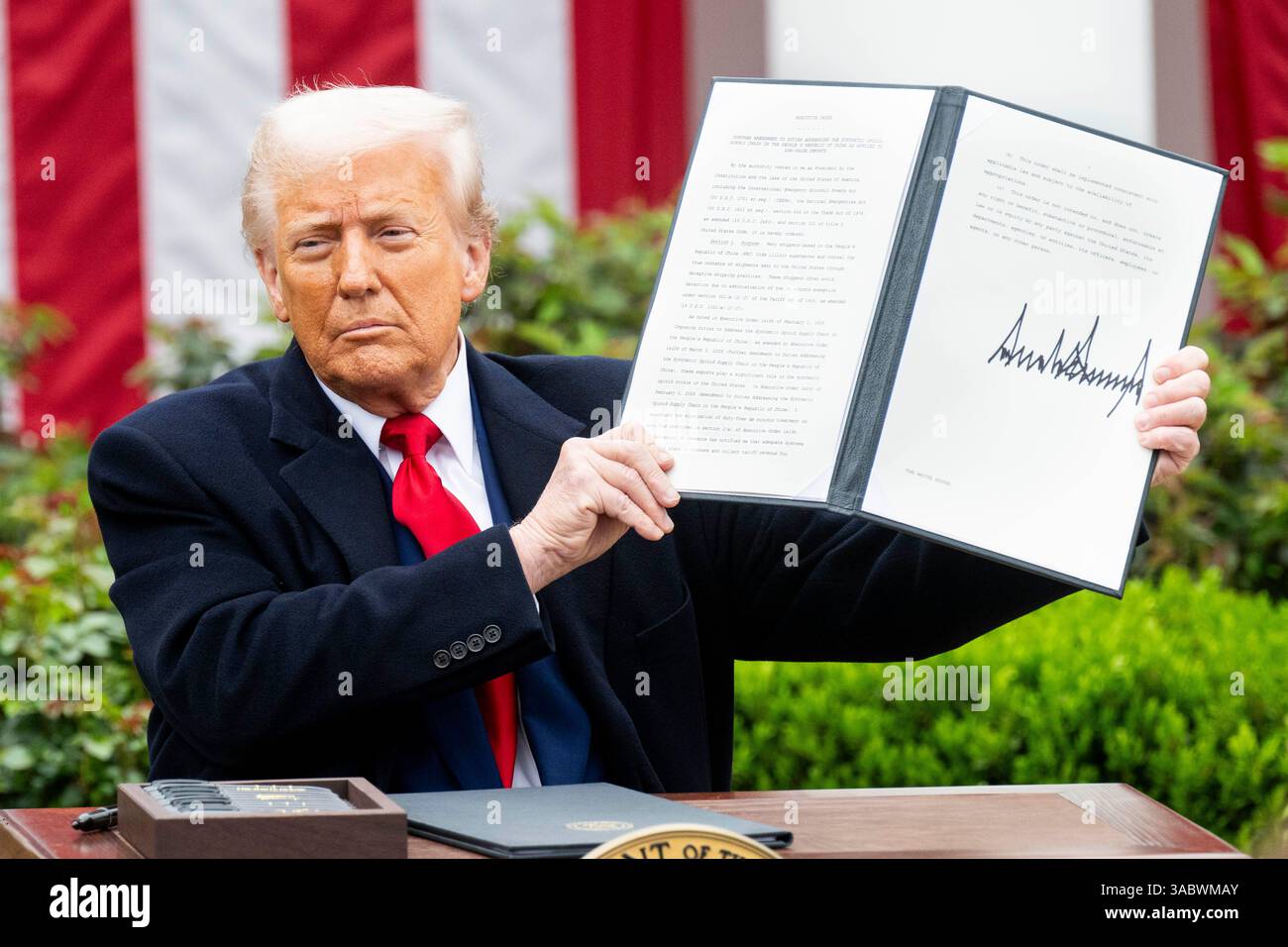 Washington, District Of Columbia, USA. 2nd Apr, 2025. President DONALD ...