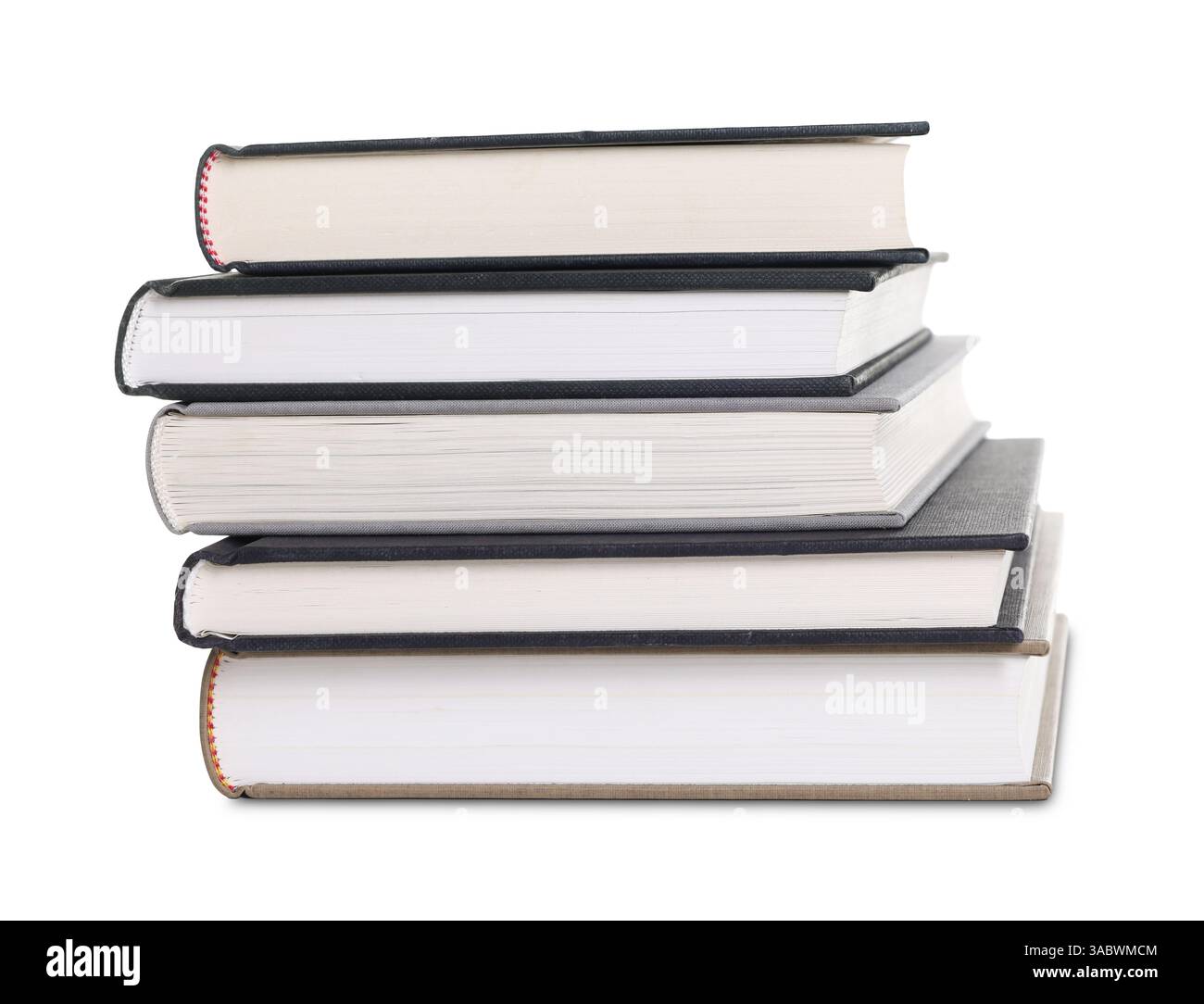 Stack of hardcover books isolated on white Stock Photo - Alamy