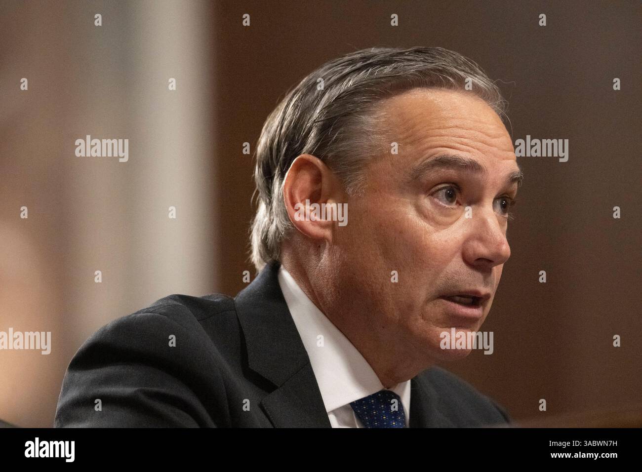 Kelly Ortberg makes opening statements during Senate Committee on ...