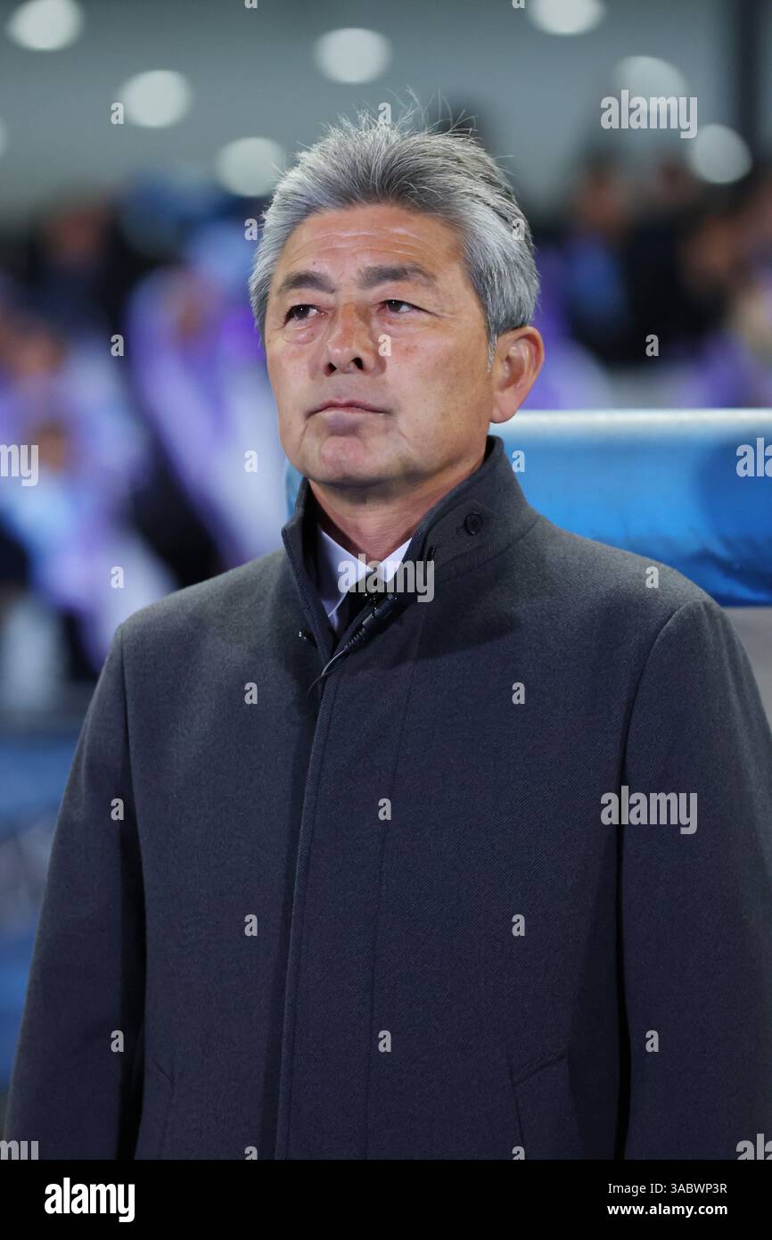 Kanagawa, Japan. 2nd Apr, 2025. Shigetoshi Hasebe (Frontale) Football/Soccer : 2025 J1 League ...