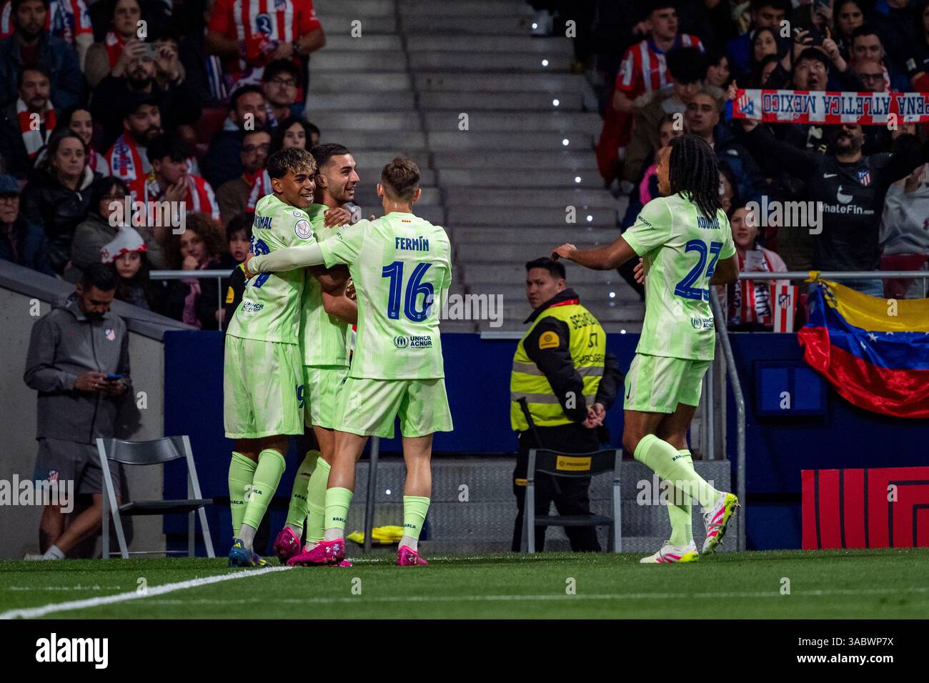 Madrid, Madrid, Spain. 2nd Apr, 2025. Players of FC Barcelona (from L ...