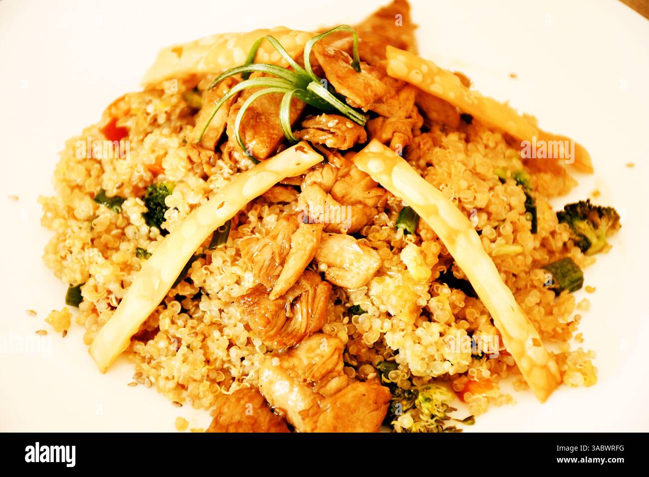 Arroz chafua with quinoa, a traditional Peruvian dish full of native ...