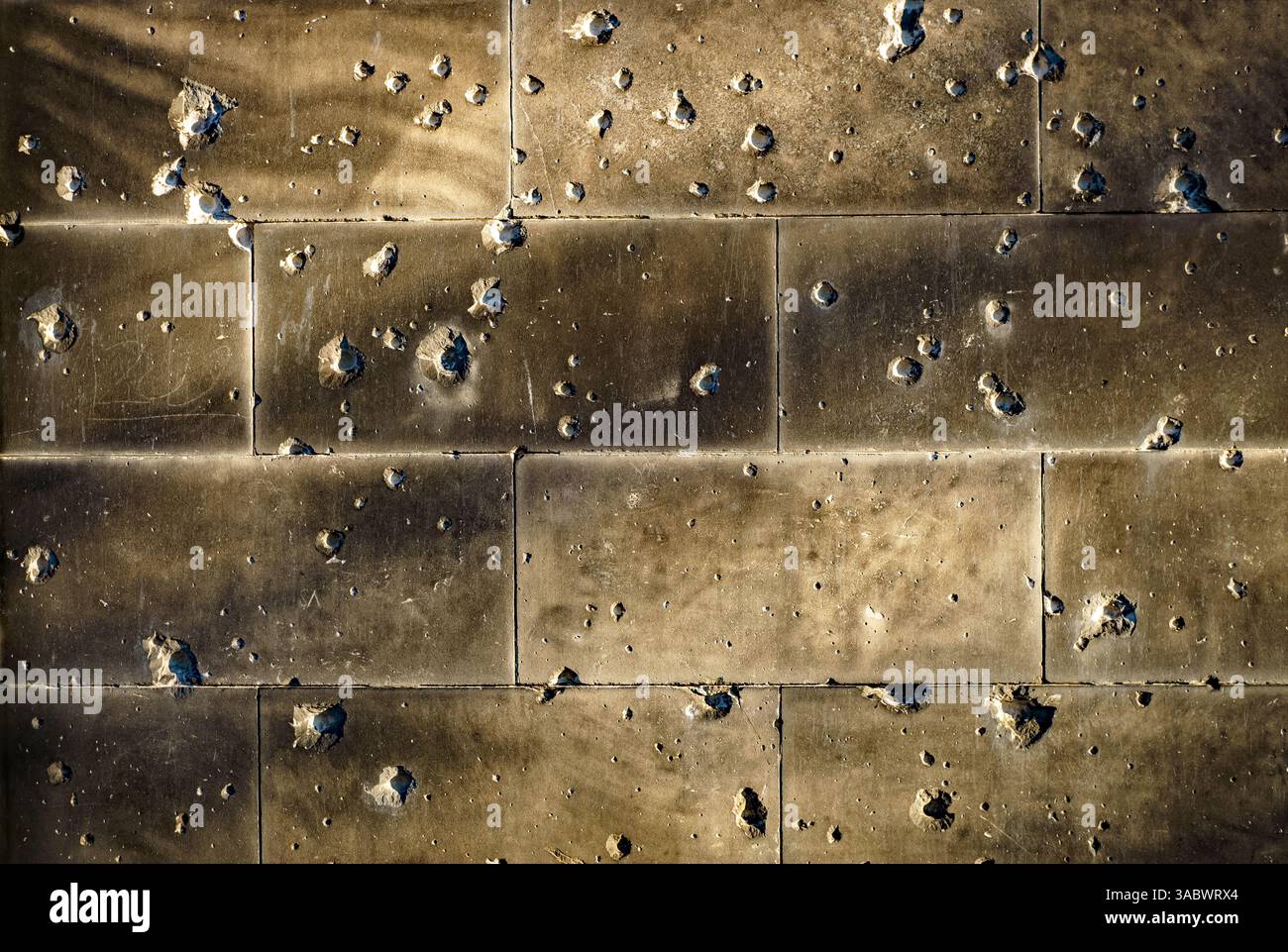 Close-up of an old cemetery vault wall in Berlin, Germany, showing ...