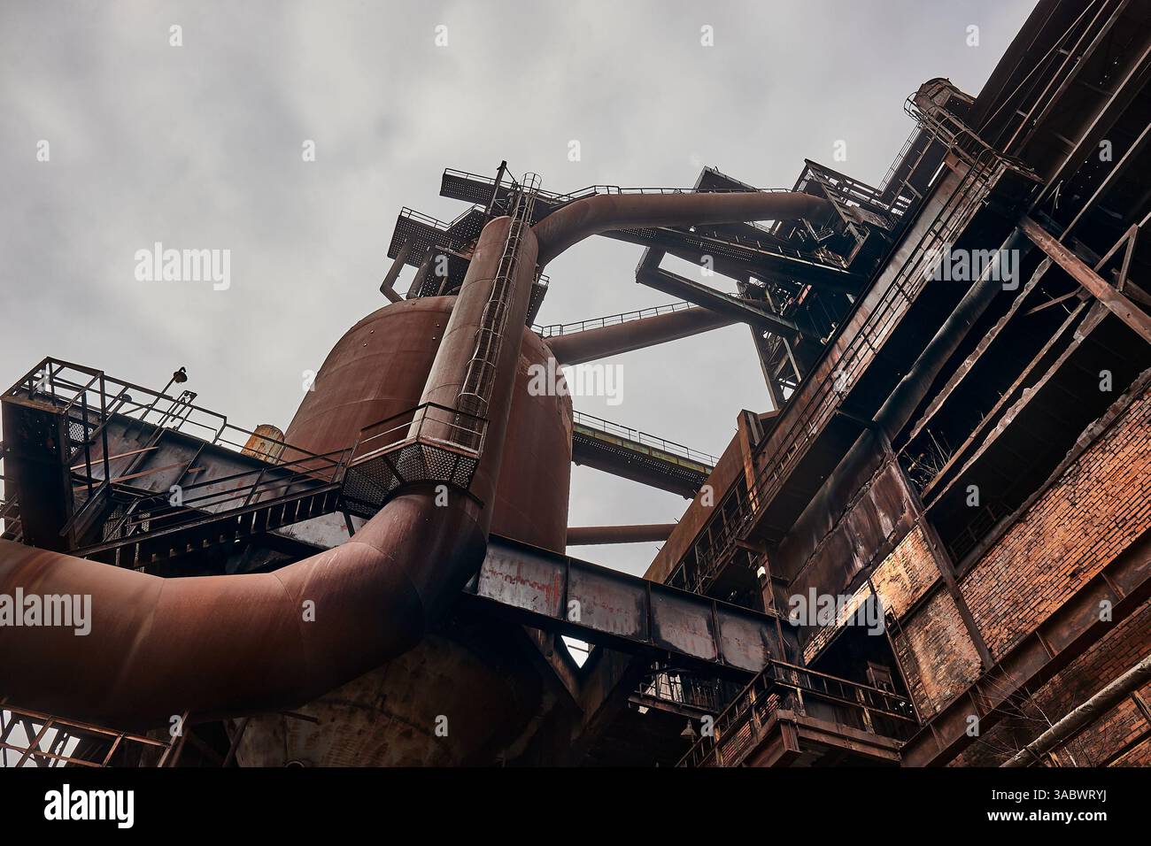 Rusty steel factory abandoned buildings Stock Photo - Alamy