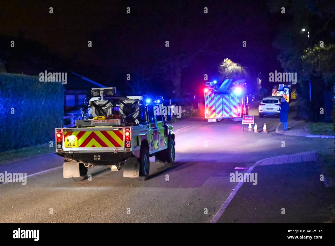 Poole, Dorset, UK. 3rd April 2025. UK Weather. Fire Engines on Beacon ...