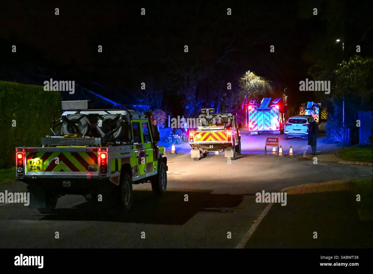 Poole, Dorset, UK. 3rd April 2025. UK Weather. Fire Engines on Beacon ...