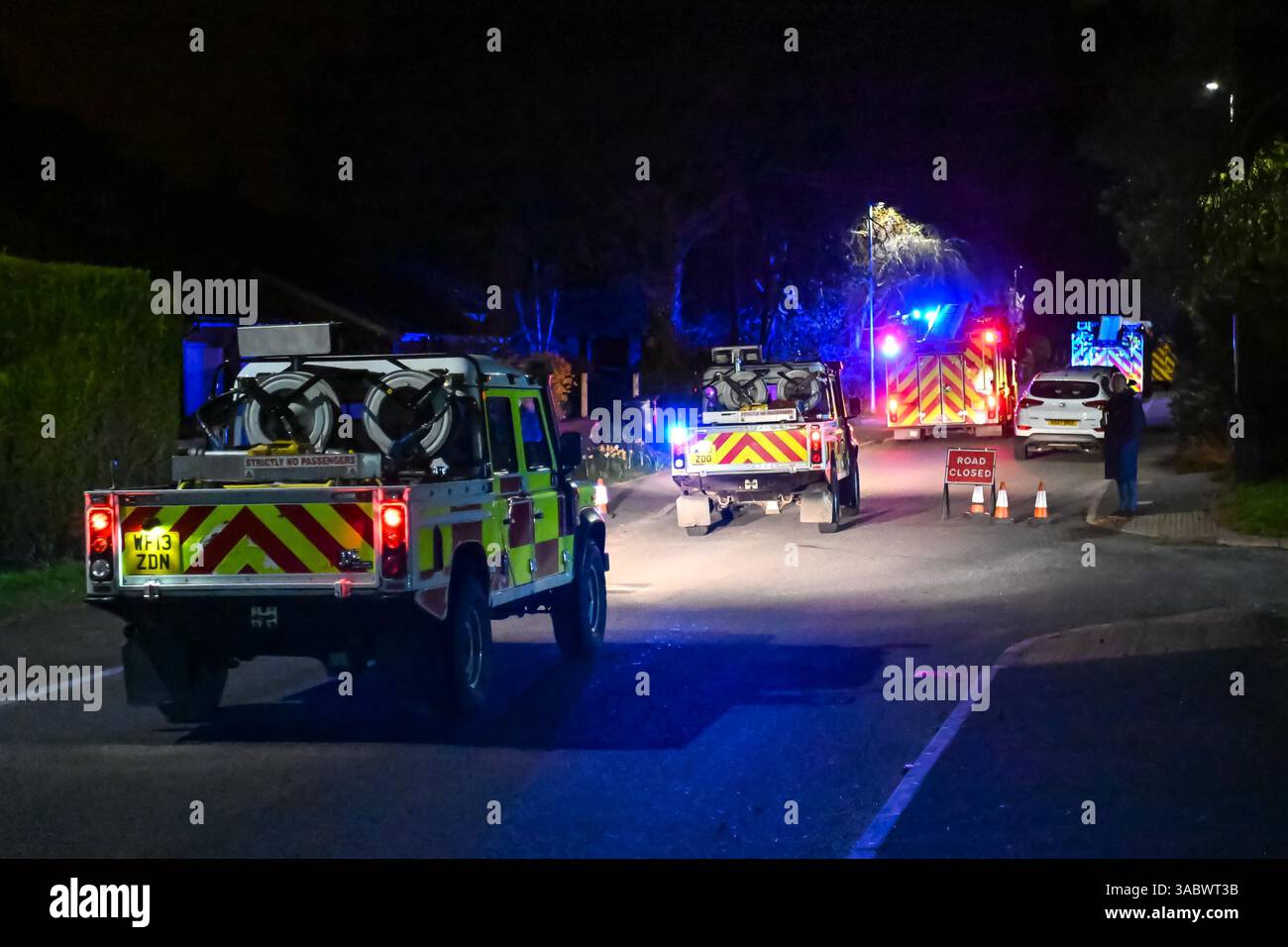 Poole, Dorset, UK. 3rd April 2025. UK Weather. Fire Engines on Beacon ...