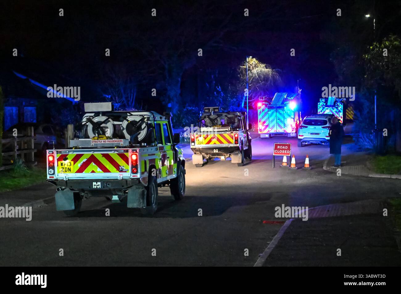 Poole, Dorset, UK. 3rd April 2025. UK Weather. Fire Engines on Beacon ...