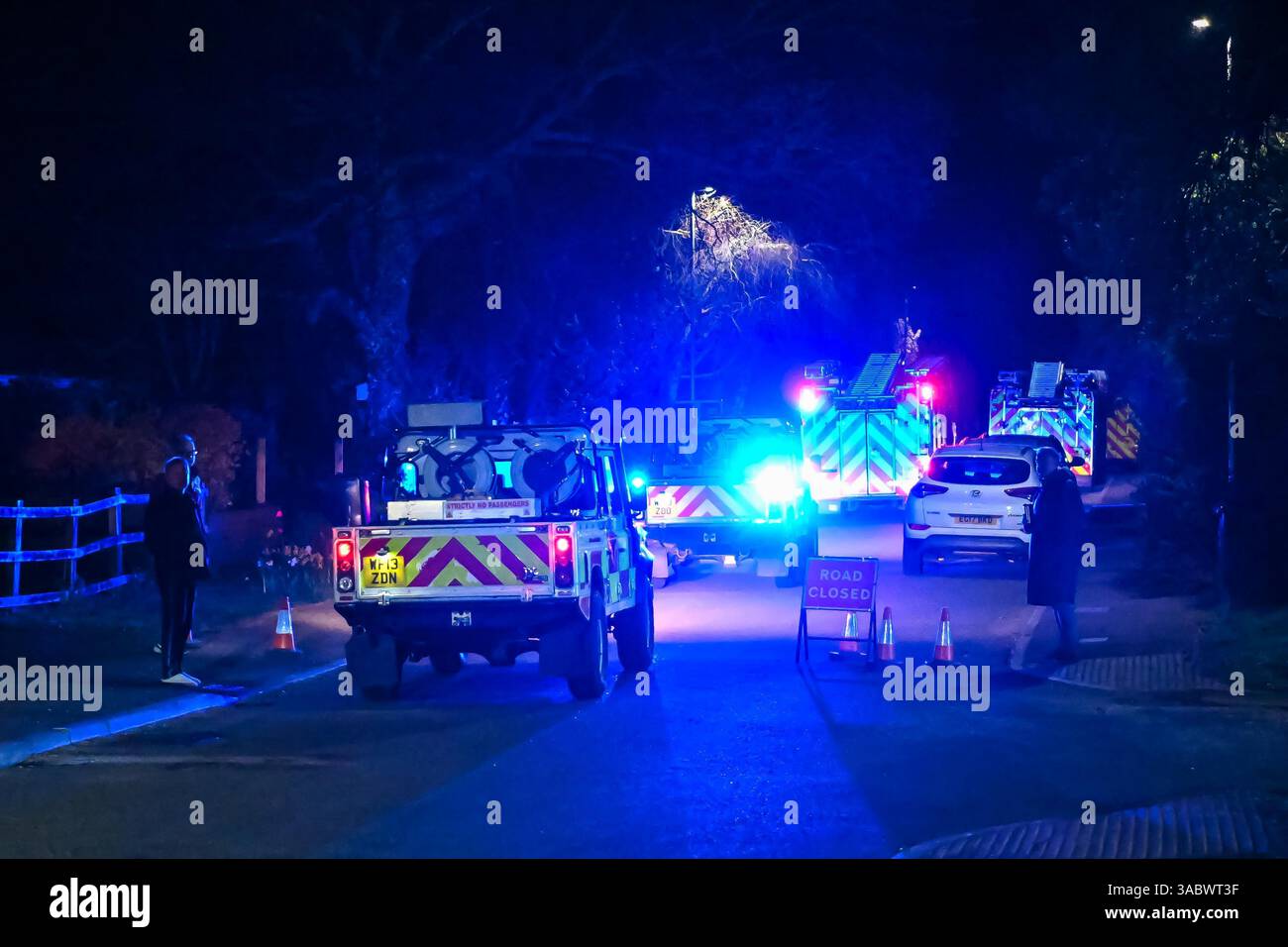 Poole, Dorset, UK. 3rd April 2025. UK Weather. Fire Engines on Beacon ...