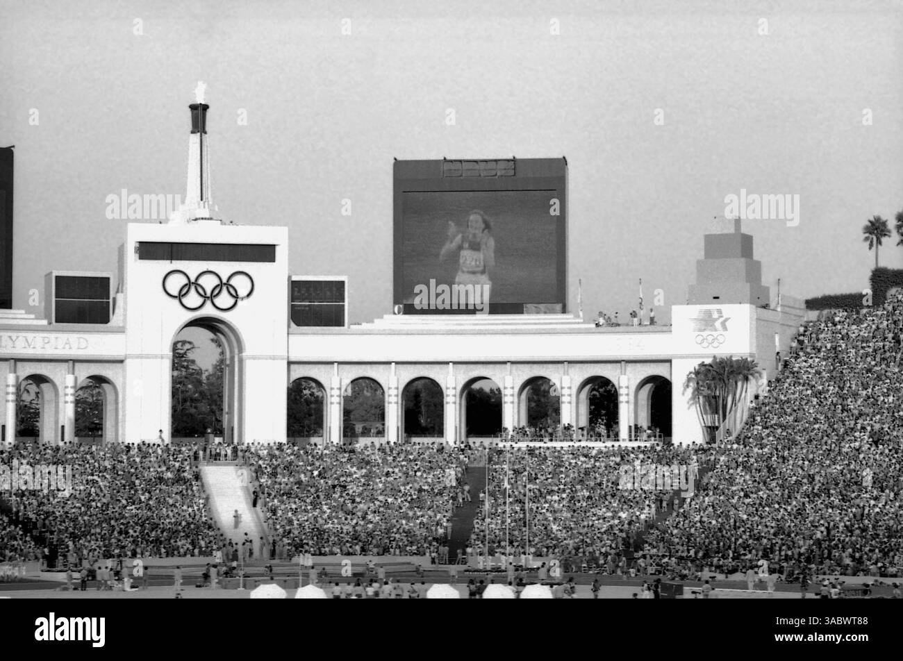 Los Angeles, California, USA, 1984. L. A. Coliseum at full capacity ...