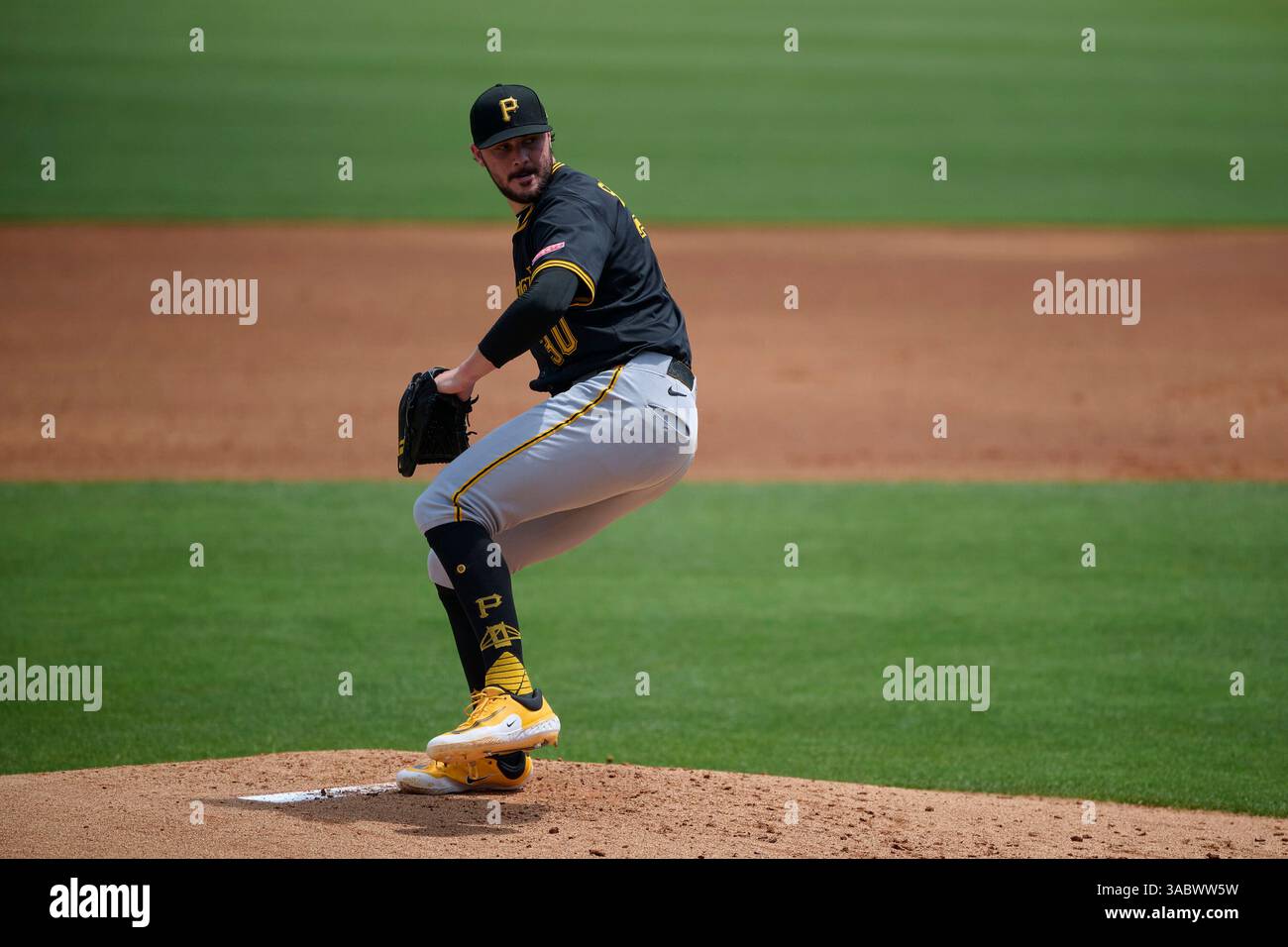 Pittsburgh Pirates pitcher Paul Skenes (30) delivers a pitch during an ...