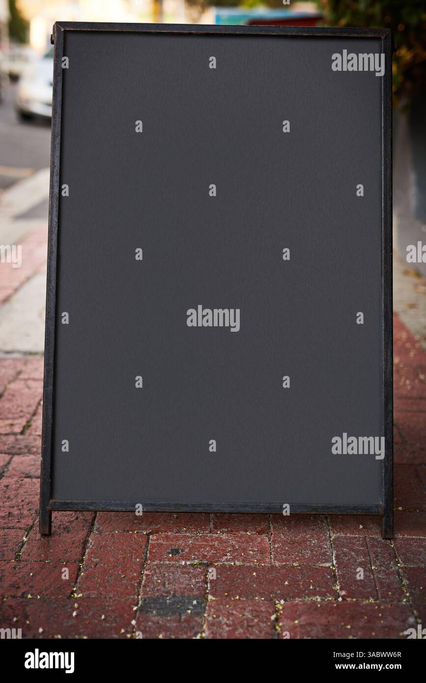 Blank sign, billboard and stand with mockup space for advertising ...