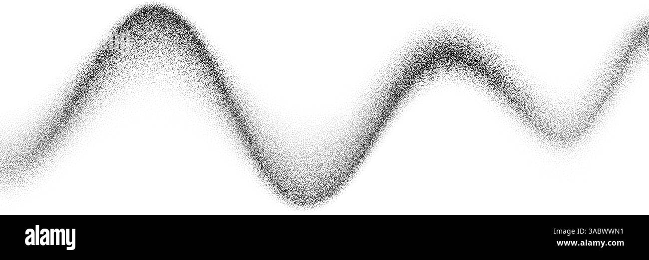 Grain wavy gradient texture. Black stippled flowing grit background ...