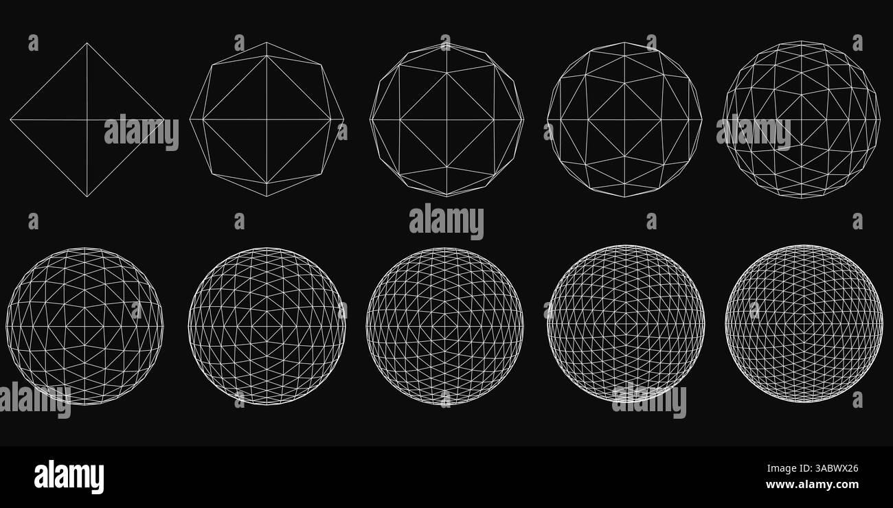 A series of images of different shapes, including triangles and circles ...