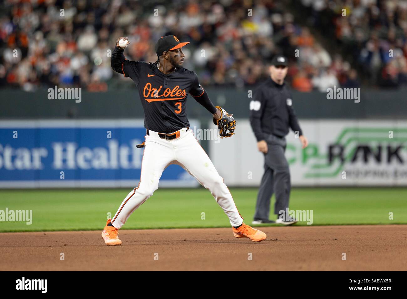 BALTIMORE, MD - APRIL 02: Baltimore Orioles second base Jorge Mateo (3 ...