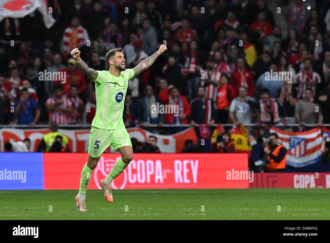 April 2, 2025, Madrid, Madrid, Spain: 5 IÃ‘IGO MARTINEZ during the COPA ...