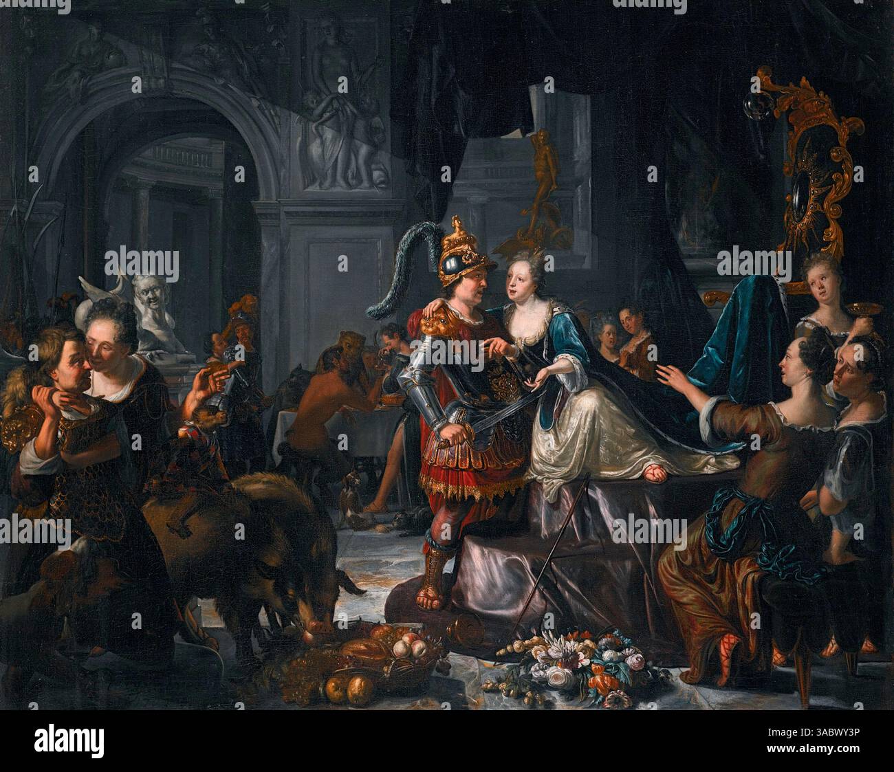 Circe and Odysseus painted by Matthijs Naiveu . Circe was the sorceress ...