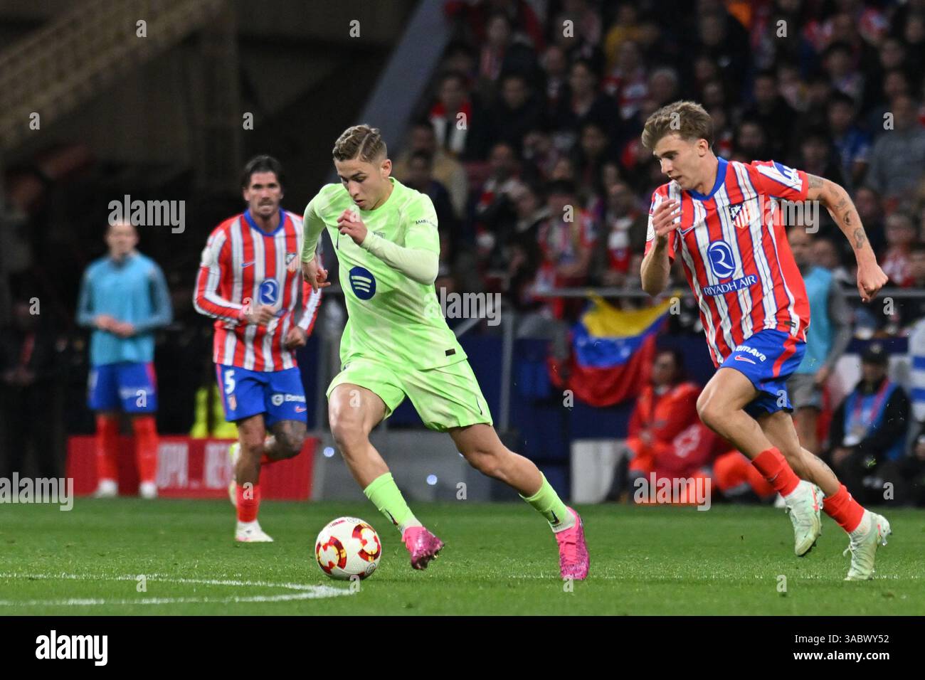 Madrid, Madrid, Spain. 2nd Apr, 2025. 16 FERMIN LOPEZ MARIN during the ...
