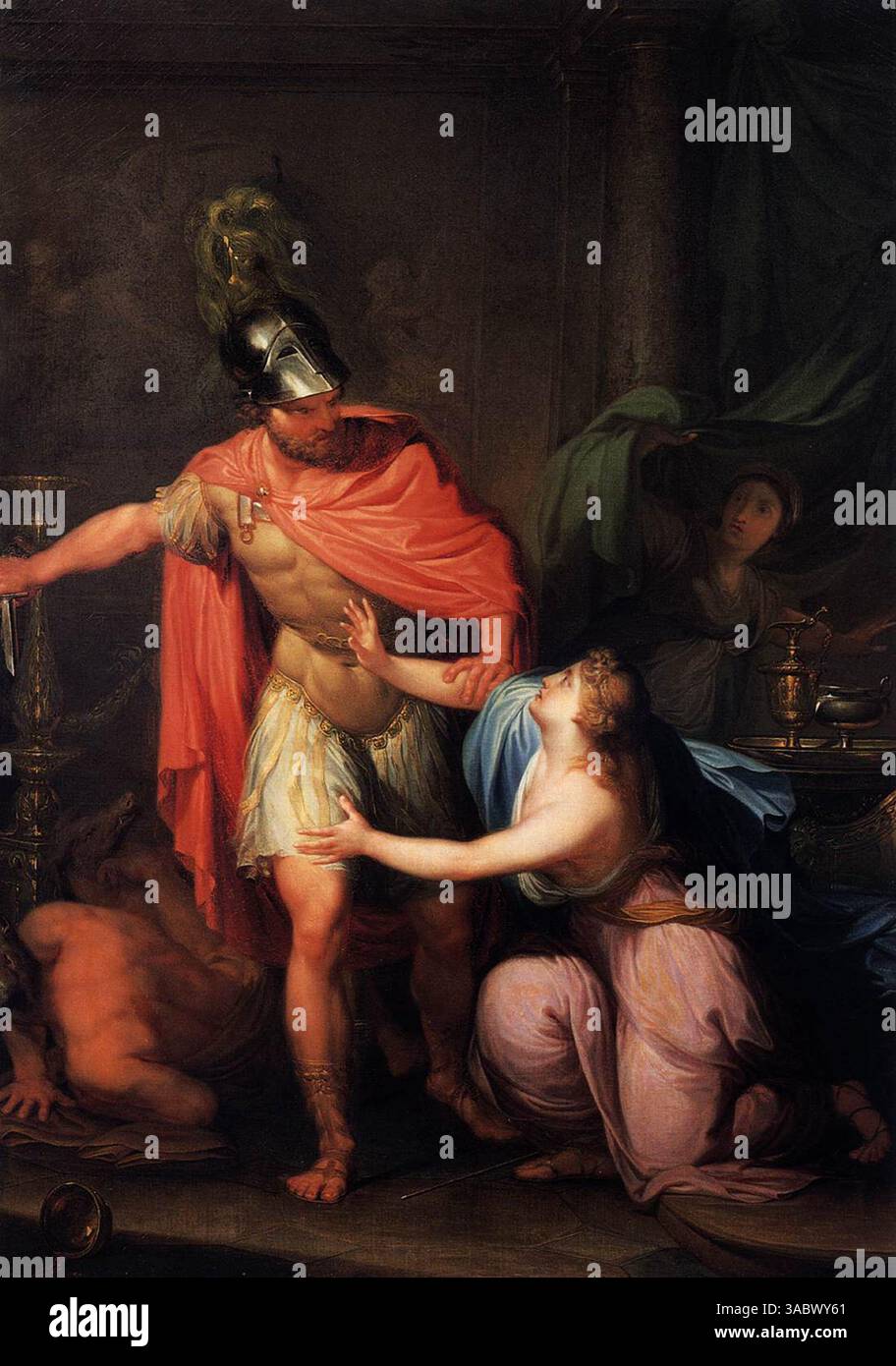 Circe and Odysseus painted by Hubert Maurer. Circe was the sorceress on ...