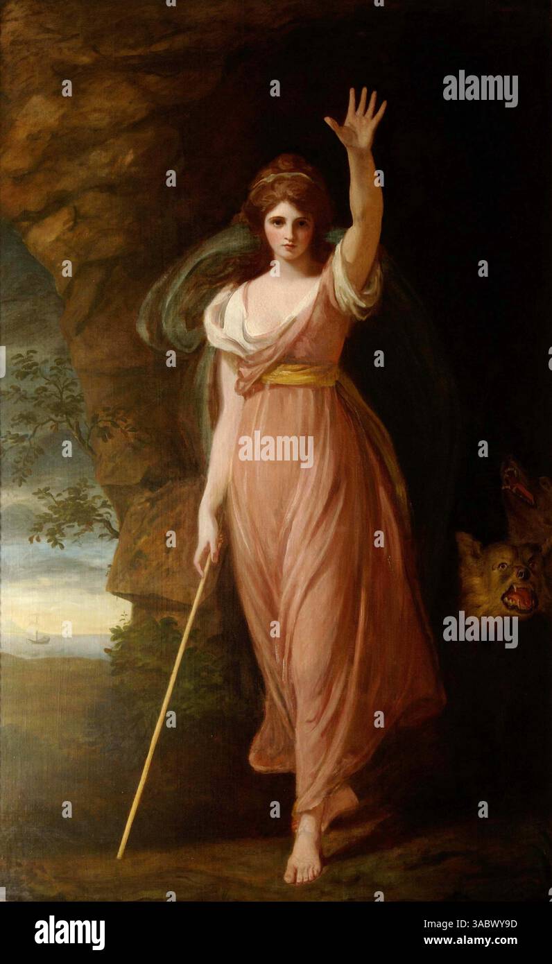 A painting of Emma Hard (Lady Hamilton) as Circe. Circe was the ...