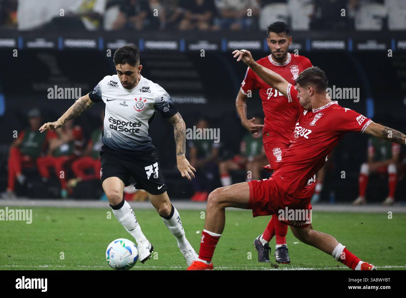 Igor Coronado of Corinthians during the match against Huracán-ARG for ...