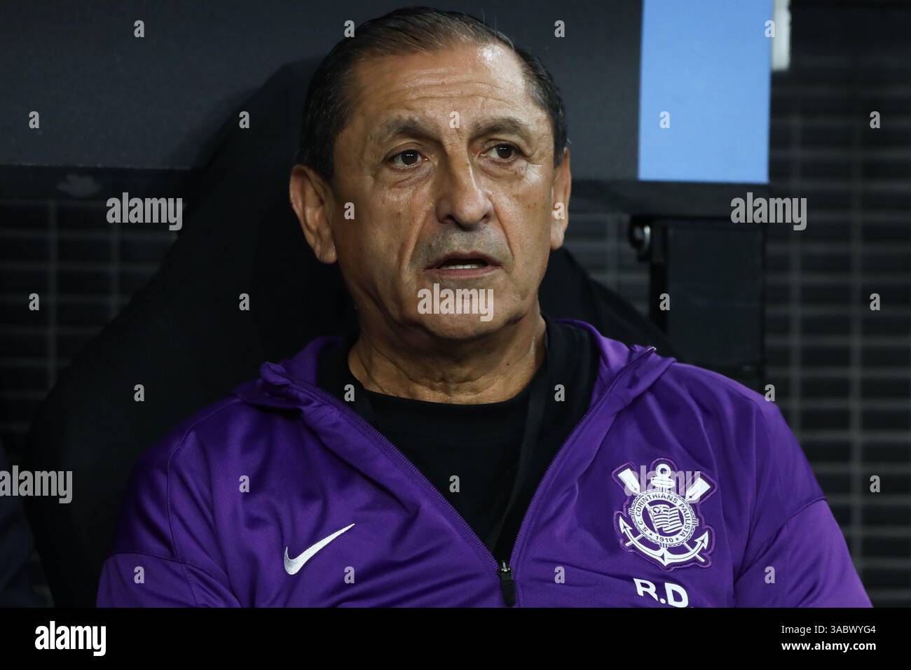 Corinthians coach, Ramón Díaz before the match against Huracán-ARG in ...