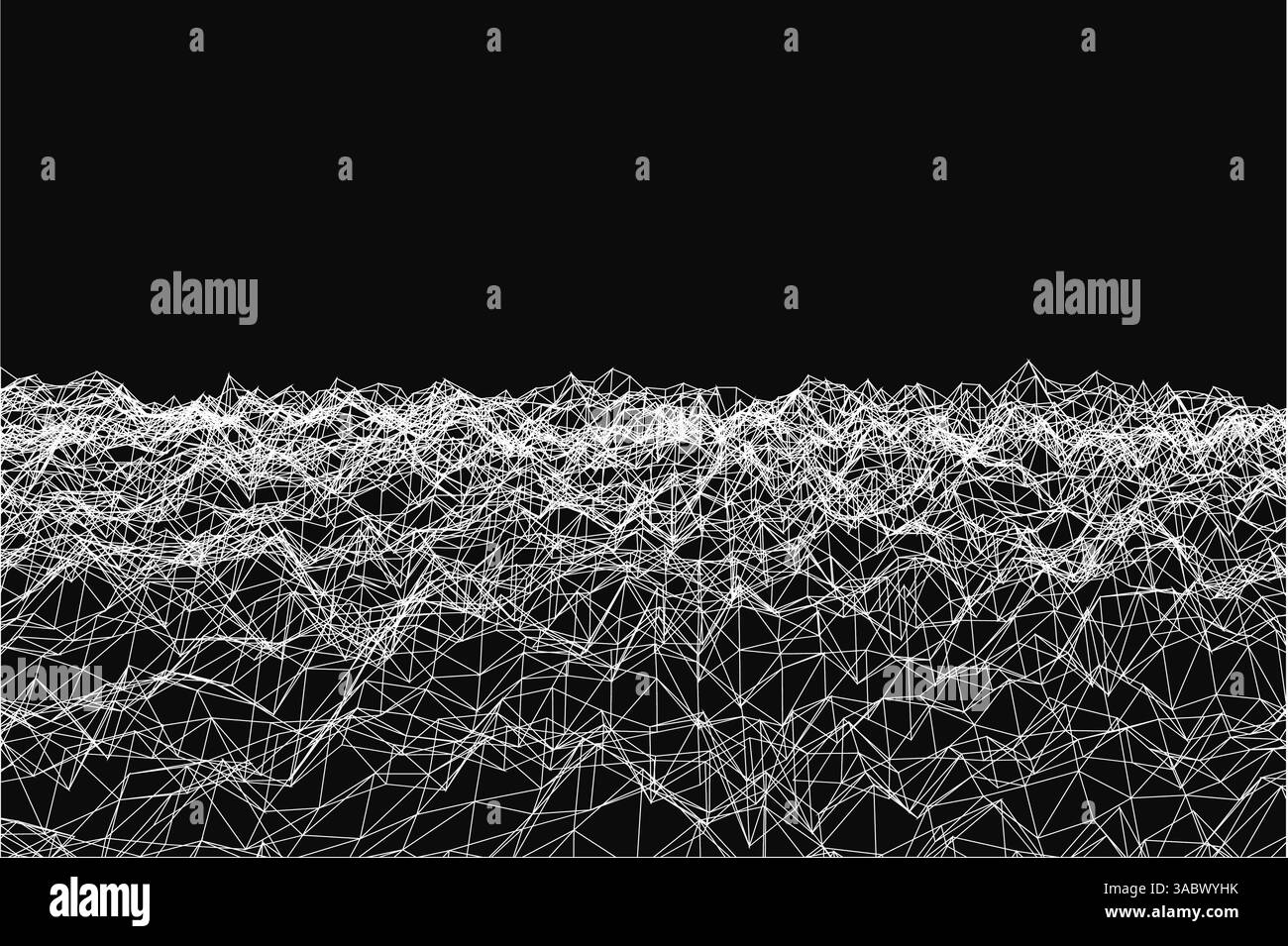 A black and white image of a sea of lines. The lines are all different ...