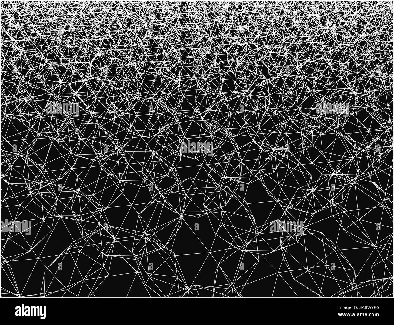 A black and white image of a bunch of lines and dots. The image is ...