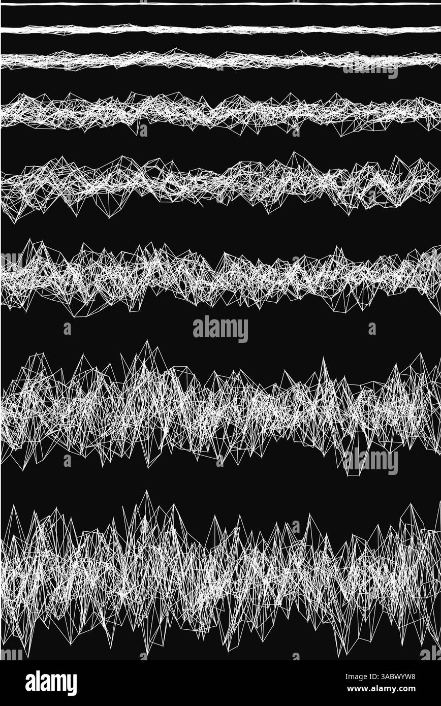 The image is a series of white lines that are all different lengths ...