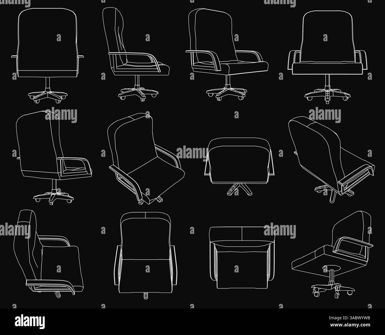Chair designs Black and White Stock Photos & Images - Alamy