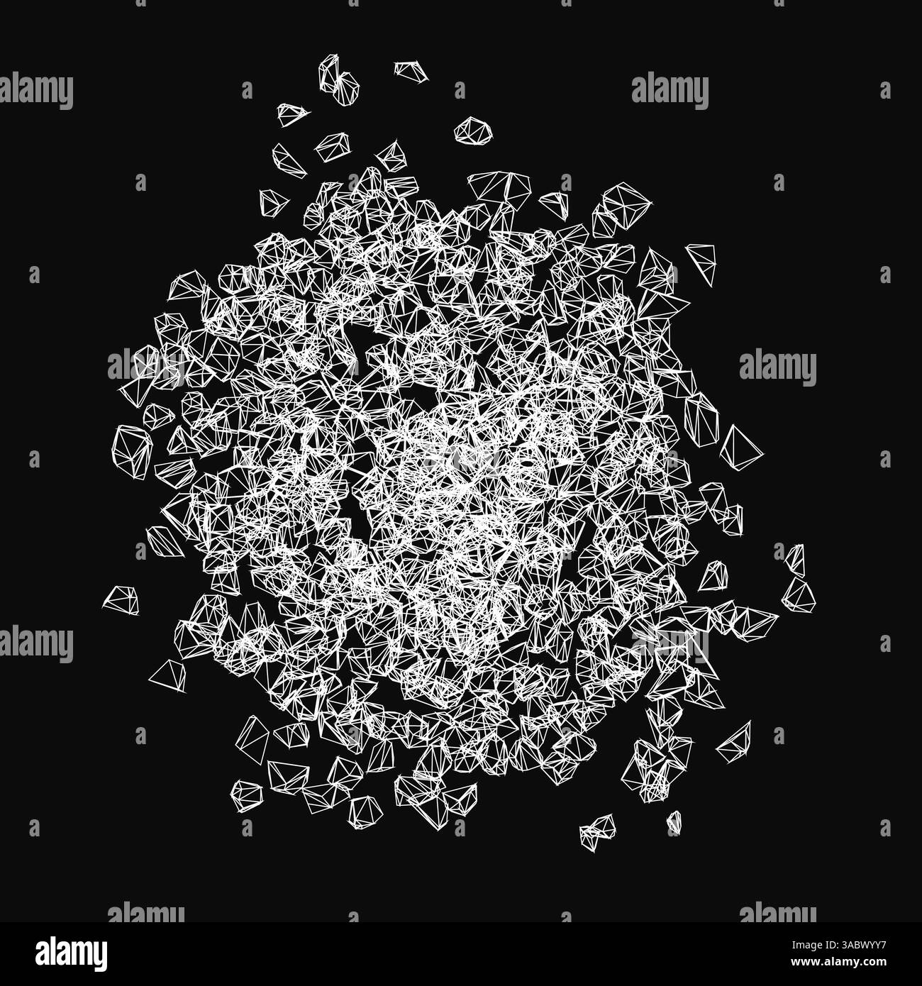 A pile of broken glass with a heart shape in the middle. The heart is ...