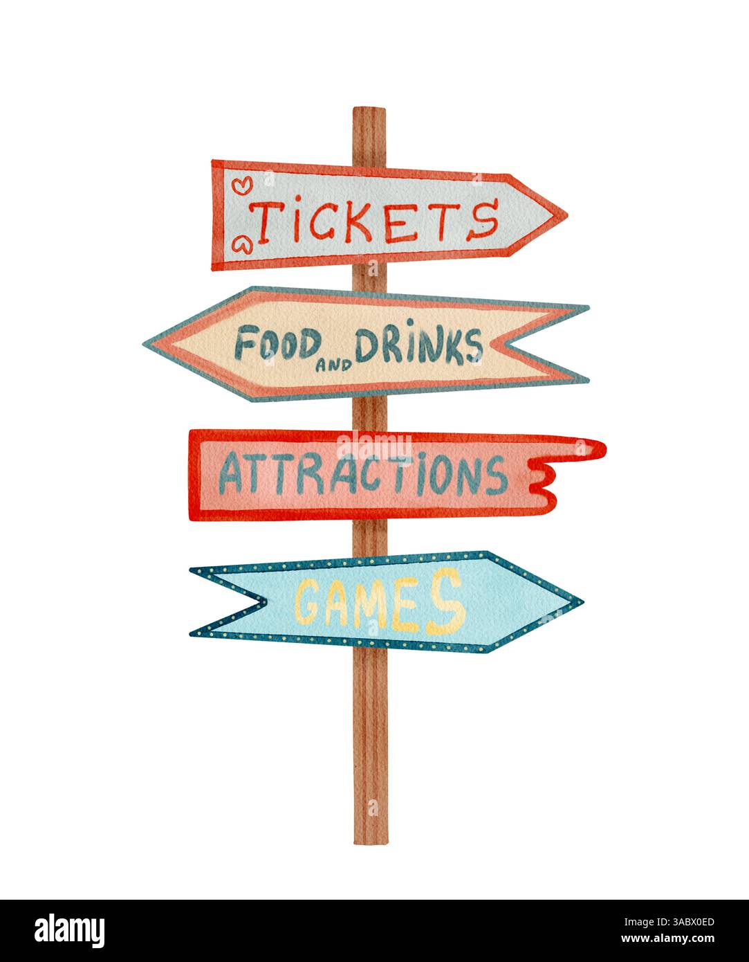 A vibrant and colorful signpost indicating various directions for ...