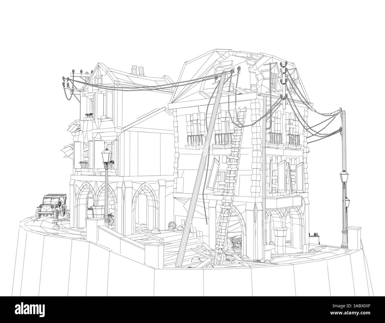 Front view tower old Stock Vector Images - Alamy