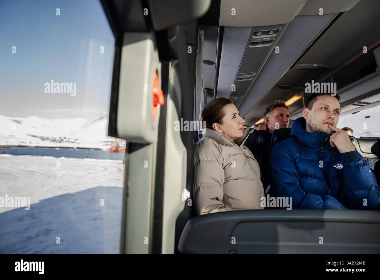 Denmark's Prime Minister Mette Frederiksen, left, and Greenland's new ...