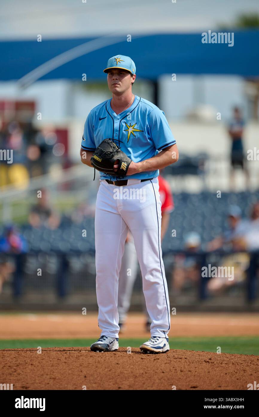 Tampa Bay Rays pitcher Mike Vasil (70) during an MLB Spring Training ...