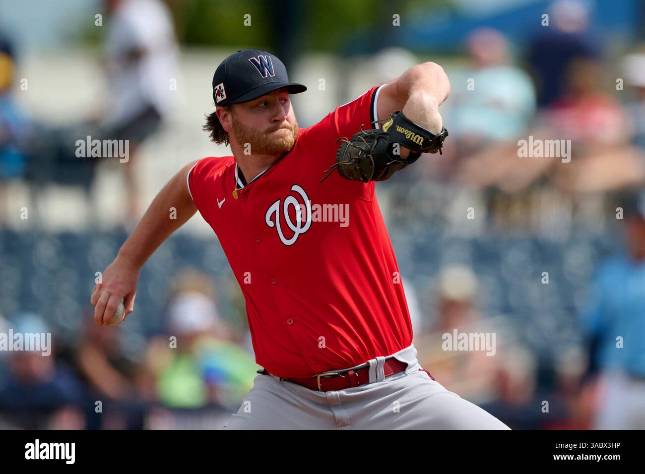 Washington Nationals pitcher Thomas Schultz (98) during an MLB Spring ...