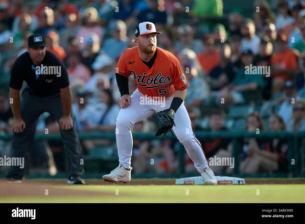 Baltimore Orioles first baseman Ethan Anderson (57) during an MLB ...