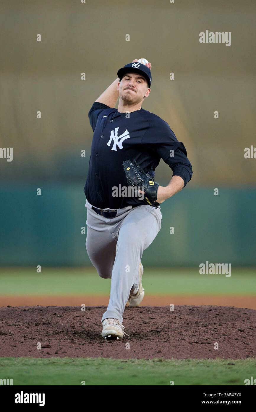 New York Yankees pitcher Ben Hess (73) during an MLB Spring Breakout ...