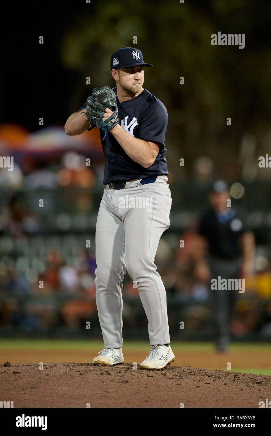 New York Yankees pitcher Eric Reyzelman (59) during an MLB Spring ...
